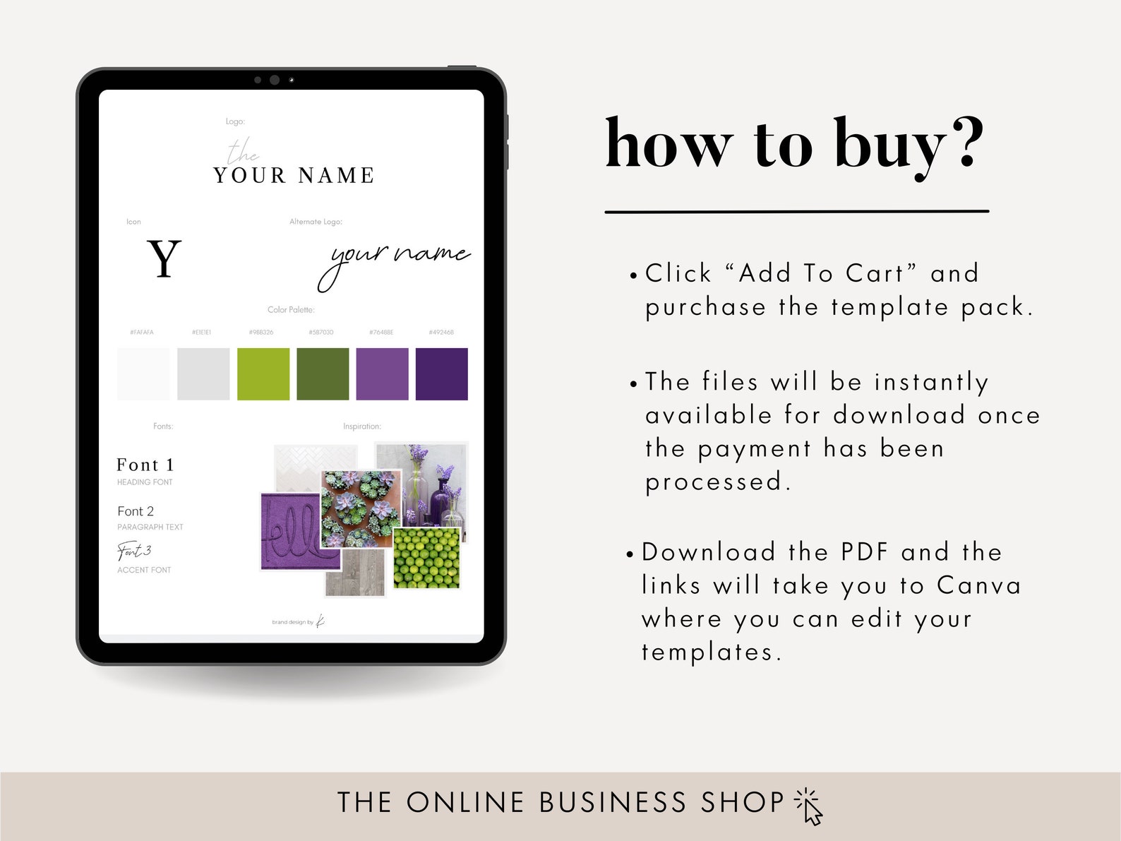 Bold and Playful Canva Brand Kit Template | Branding Kit | Premade ...