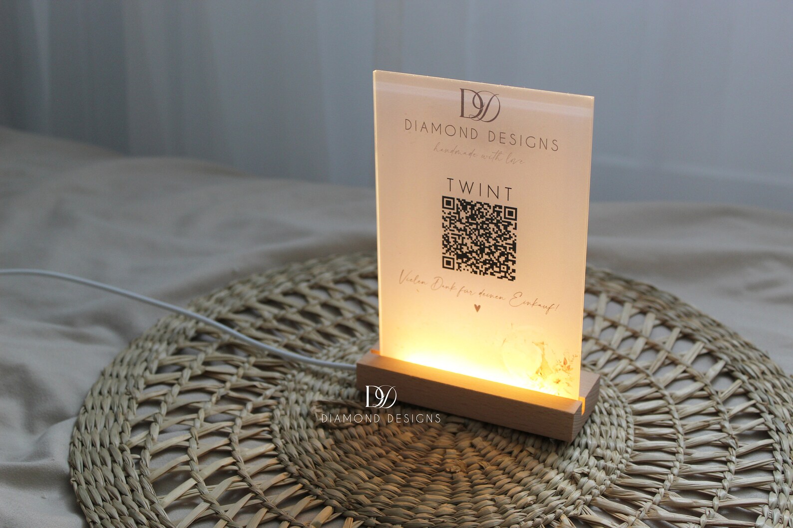TWINT Sign INSTAGRAM Acrylic Sign Facebook Google Rating Sign LED ...