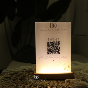 TWINT Sign INSTAGRAM Acrylic Sign Facebook Google Rating Sign LED ...