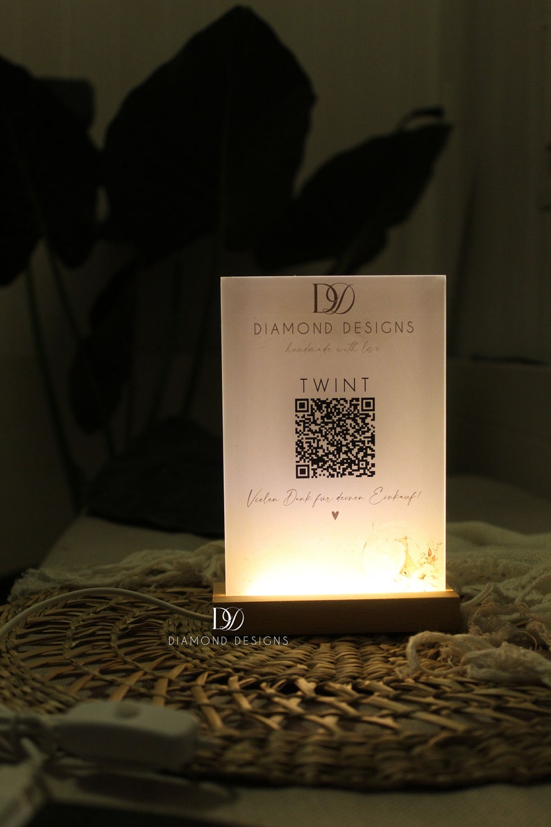 TWINT Sign INSTAGRAM Acrylic Sign Facebook Google Rating Sign LED ...