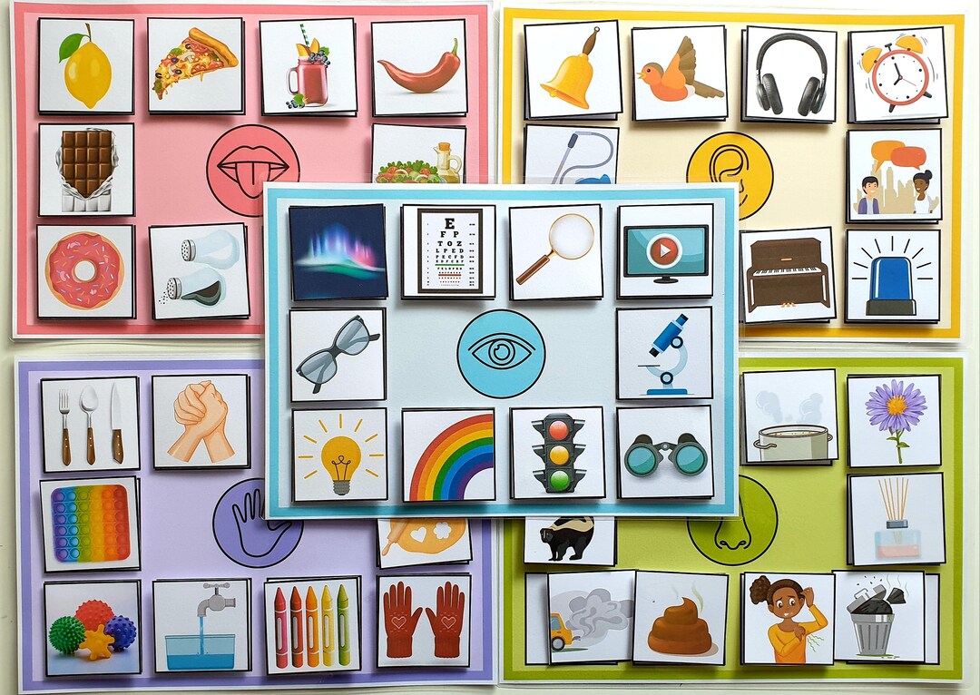 5 Senses - Senses Worksheets Busy Book - Educational Material for ...