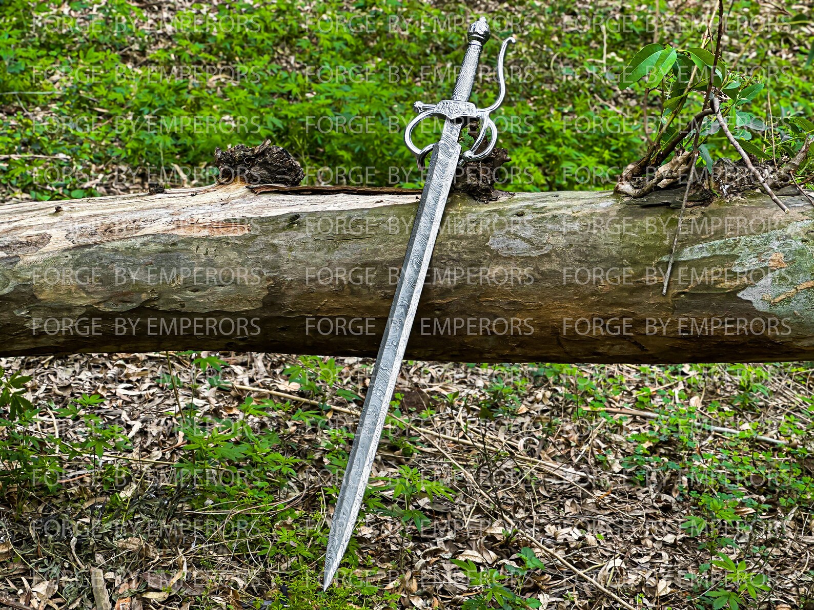 Custom Handmade Silver Tail Sword With Scabbard, Vikings Sword ...