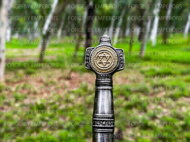 Real Medieval Viking Damascus Steel Handmade Sword With Scabbard ...