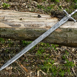 Real Medieval Viking Damascus Steel Handmade Sword With Scabbard ...