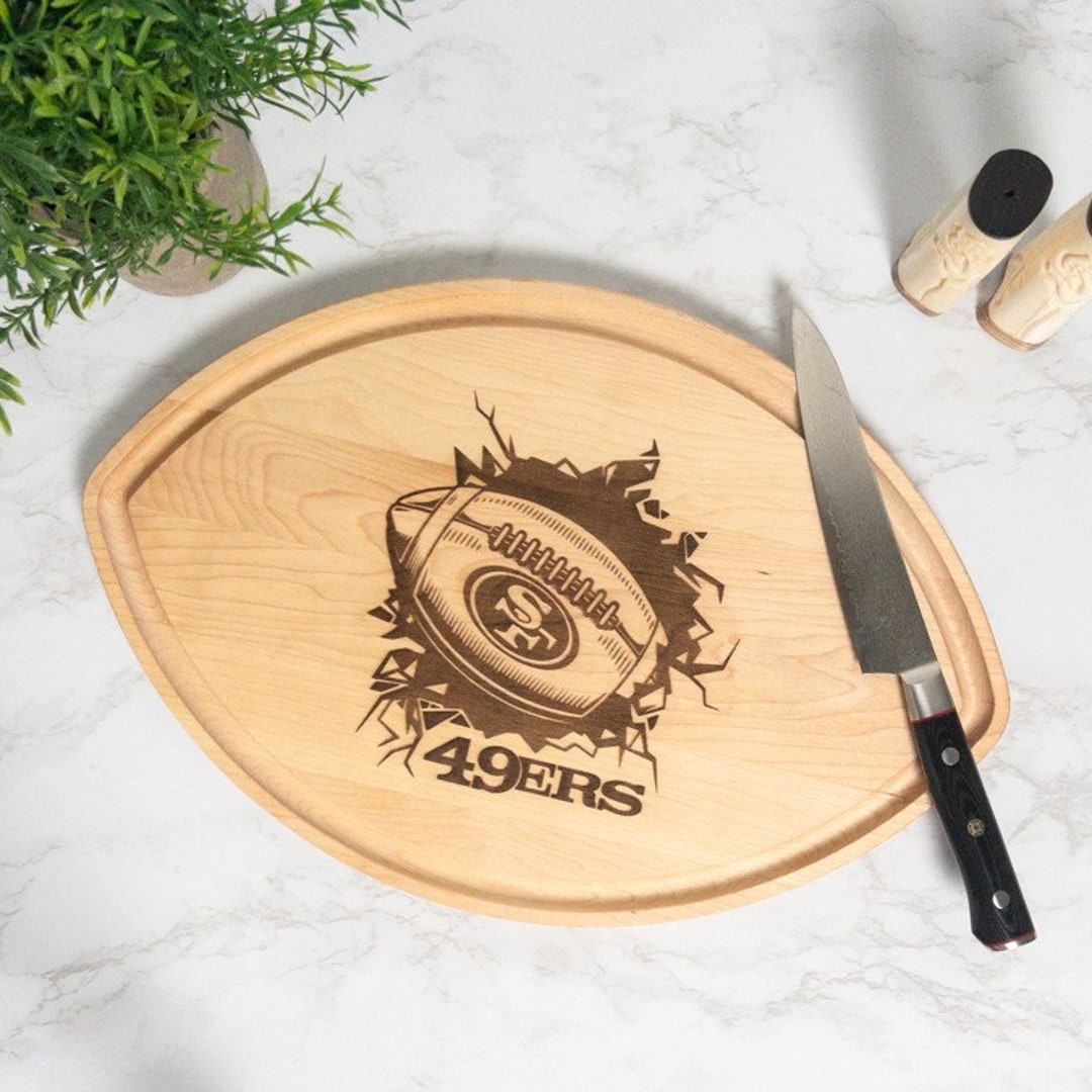 Team Spirit Football Shaped Cutting Board With Juice Groove - Etsy