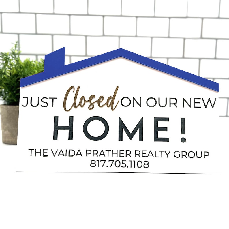 Realtor Just Closed House Sign - Etsy