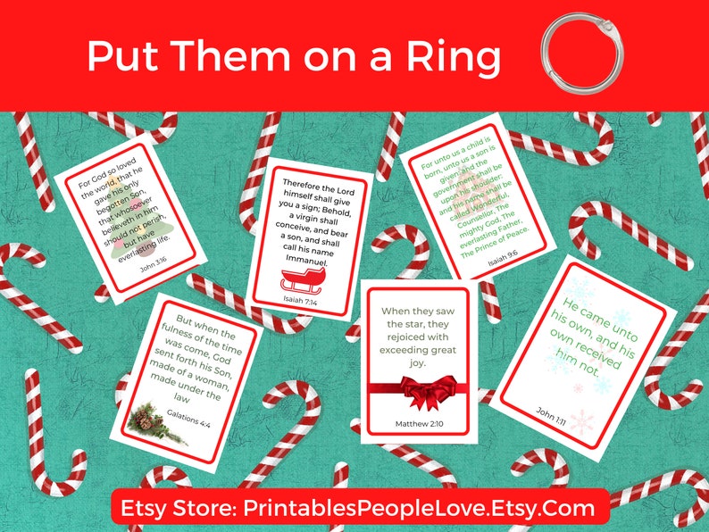 Printable Christmas Scripture Cards for Kids-bible Verses-jesus Birth ...