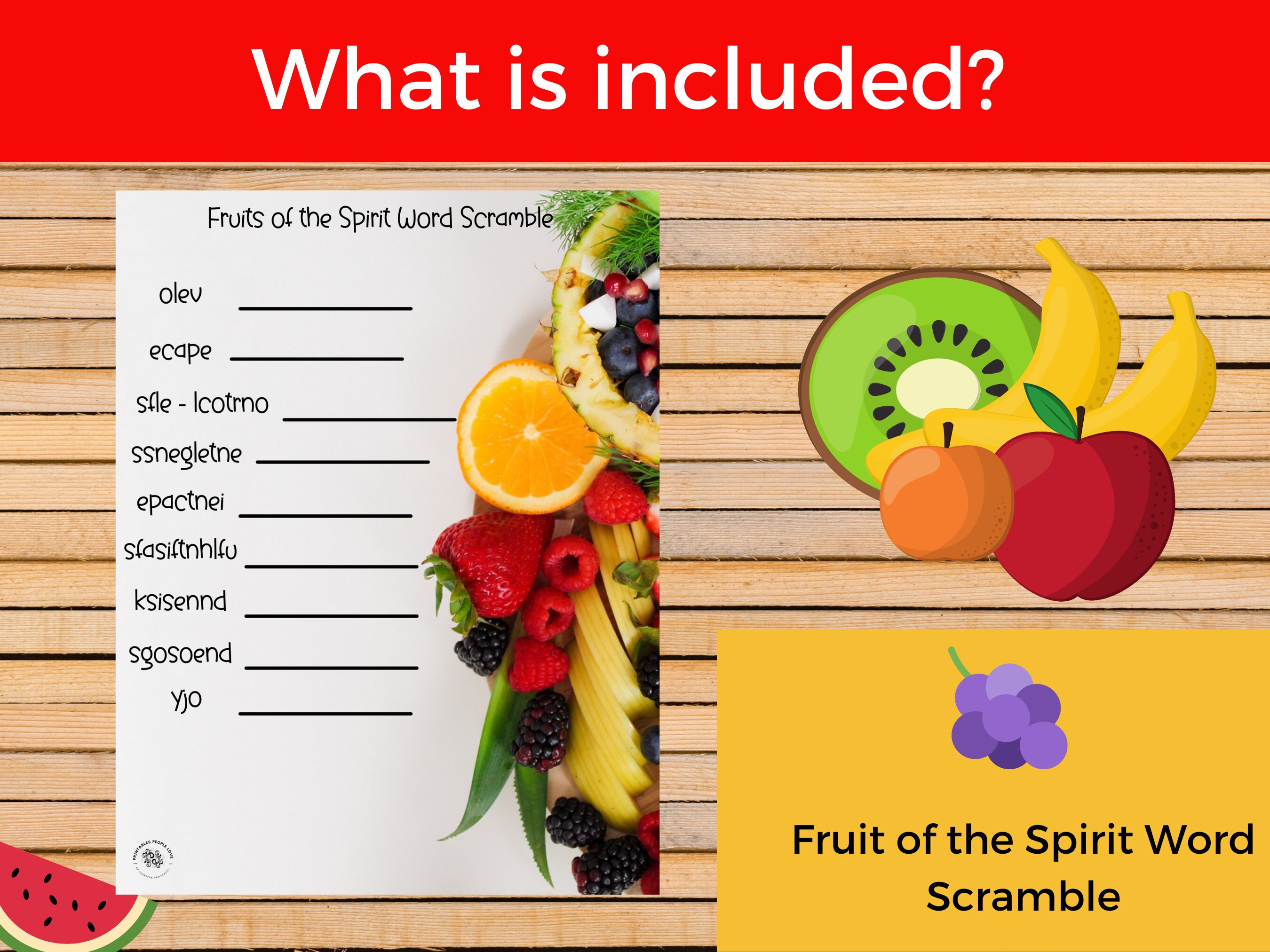 Fruits of the Spirit Printable Bible Bundle Bible Study for Kids ...