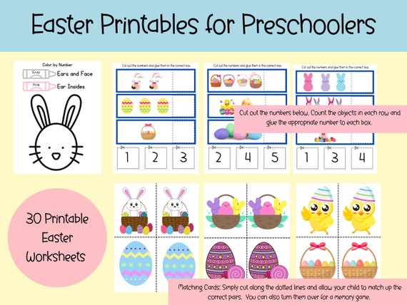 Preschool Easter Activities Preschool Easter Printables | Etsy