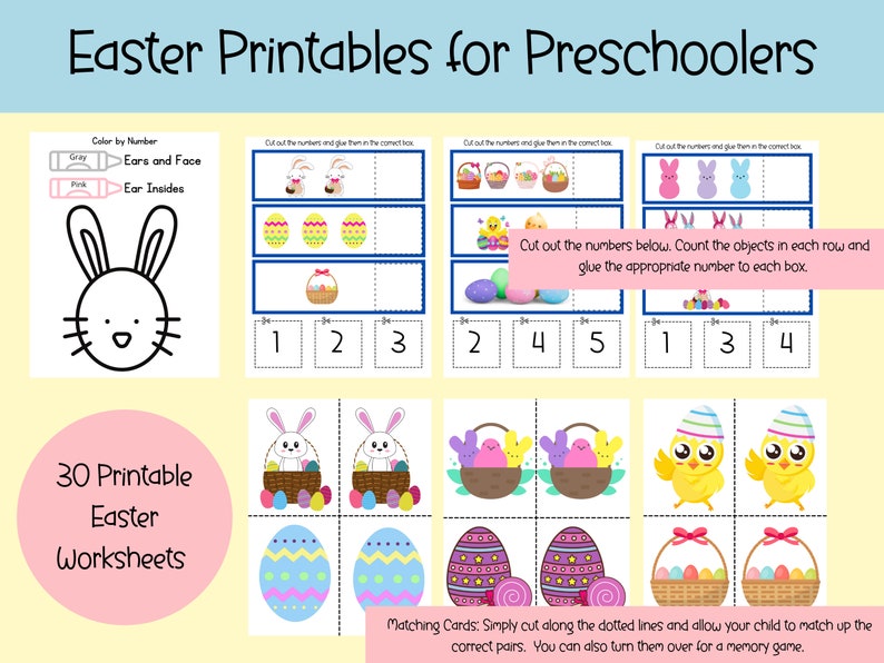 Preschool Easter Activities, Preschool Easter Printables, Preschool ...