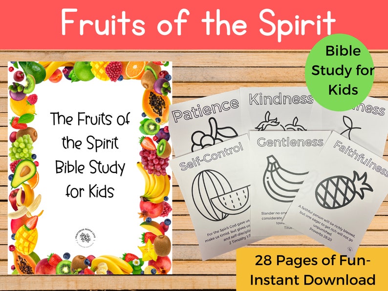 Fruits of the Spirit Printable Bible Bundle Bible Study for Kids ...
