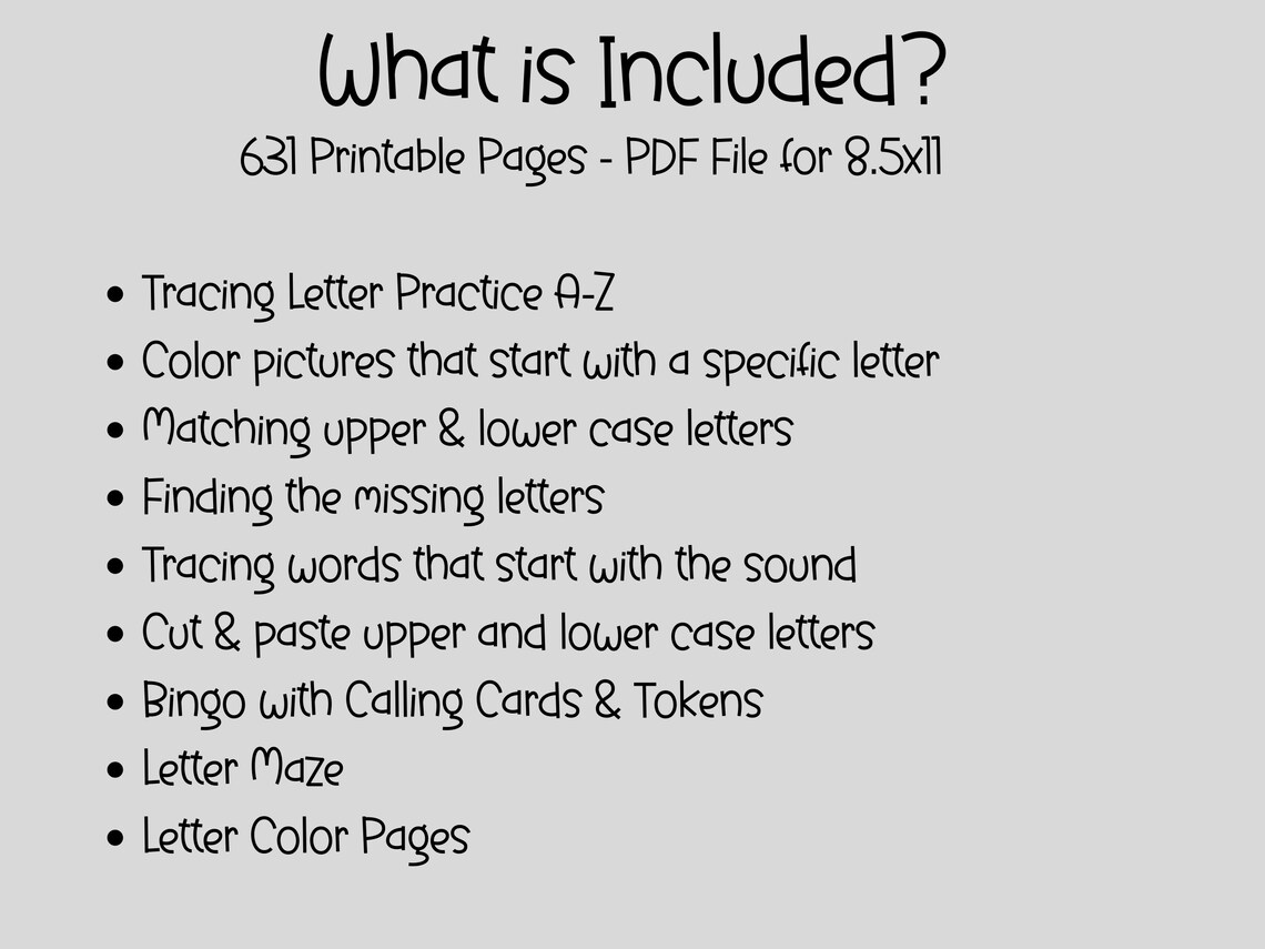 Preschool Curriculum Alphabet Activities Alphabet Printables - Etsy