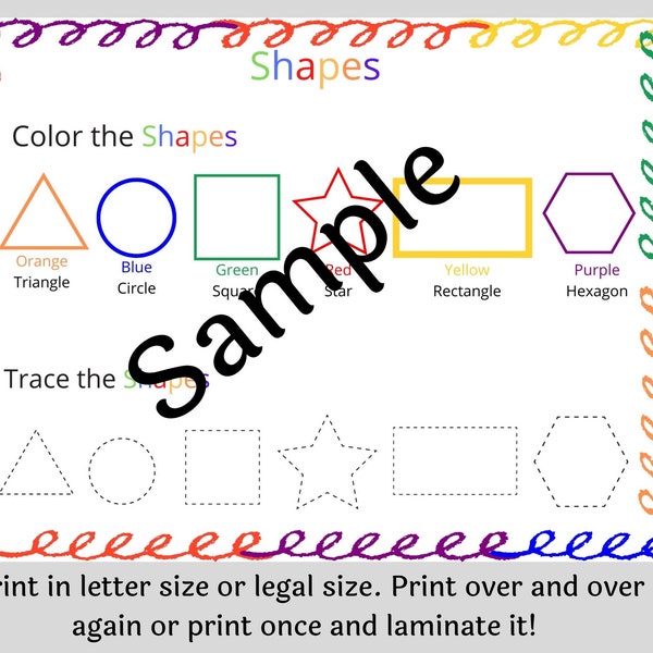 Learning Placemat - Etsy