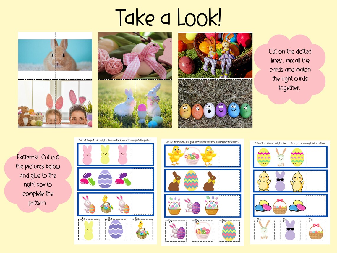 Preschool Easter Activities Preschool Easter Printables | Etsy