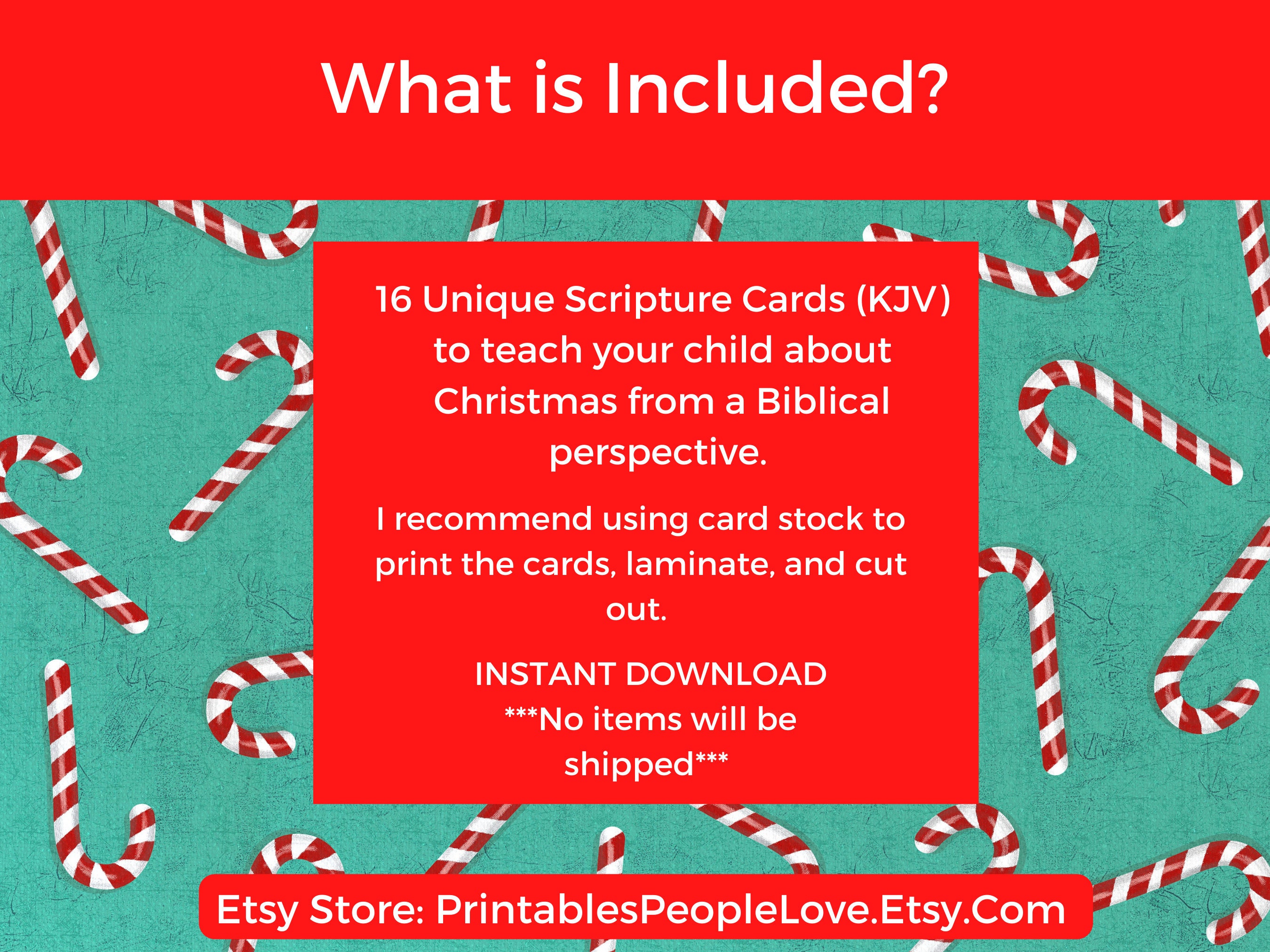Printable Christmas Scripture Cards for Kids-bible Verses-jesus Birth ...