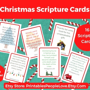 Printable Christmas Scripture Cards for Kids-bible Verses-jesus Birth ...