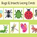 Bugs & Insects Lacing Cards, Montessori Learning, Montessori Toys ...