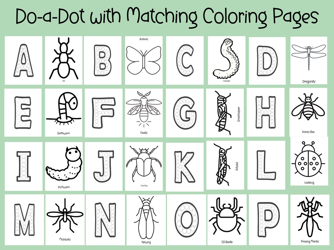 Preschool Bugs and Insects Bundle Preschool Printable Bugs - Etsy