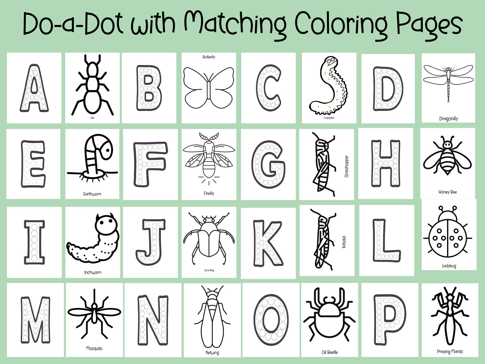 Preschool Bugs and Insects Bundle, Preschool Printable, Bugs, Insects ...
