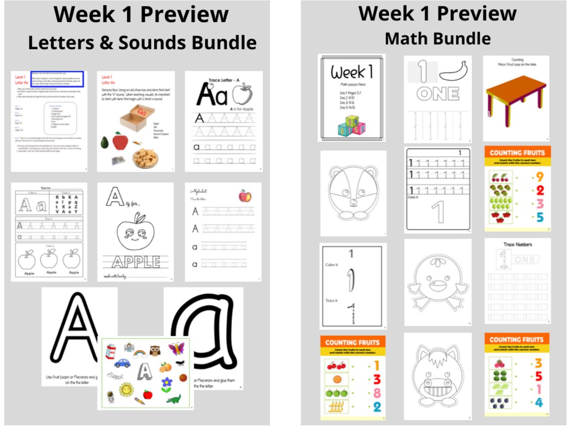 Preschool Curriculum Preschool Printables Learn the - Etsy