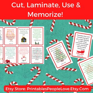 Printable Christmas Scripture Cards for Kids-bible Verses-jesus Birth ...