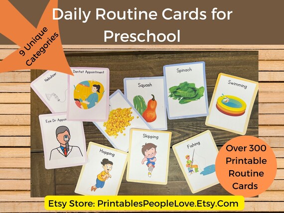 Daily Routine Cards Autism Picture Cards Communication - Etsy