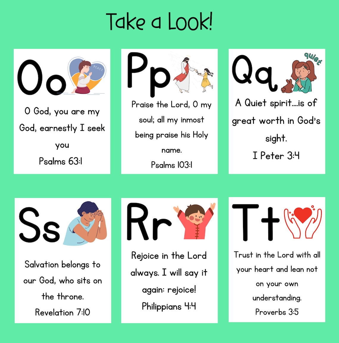 Alphabet Bible Verse Cards Version 2, Printable ABC Bible Flashcards ...