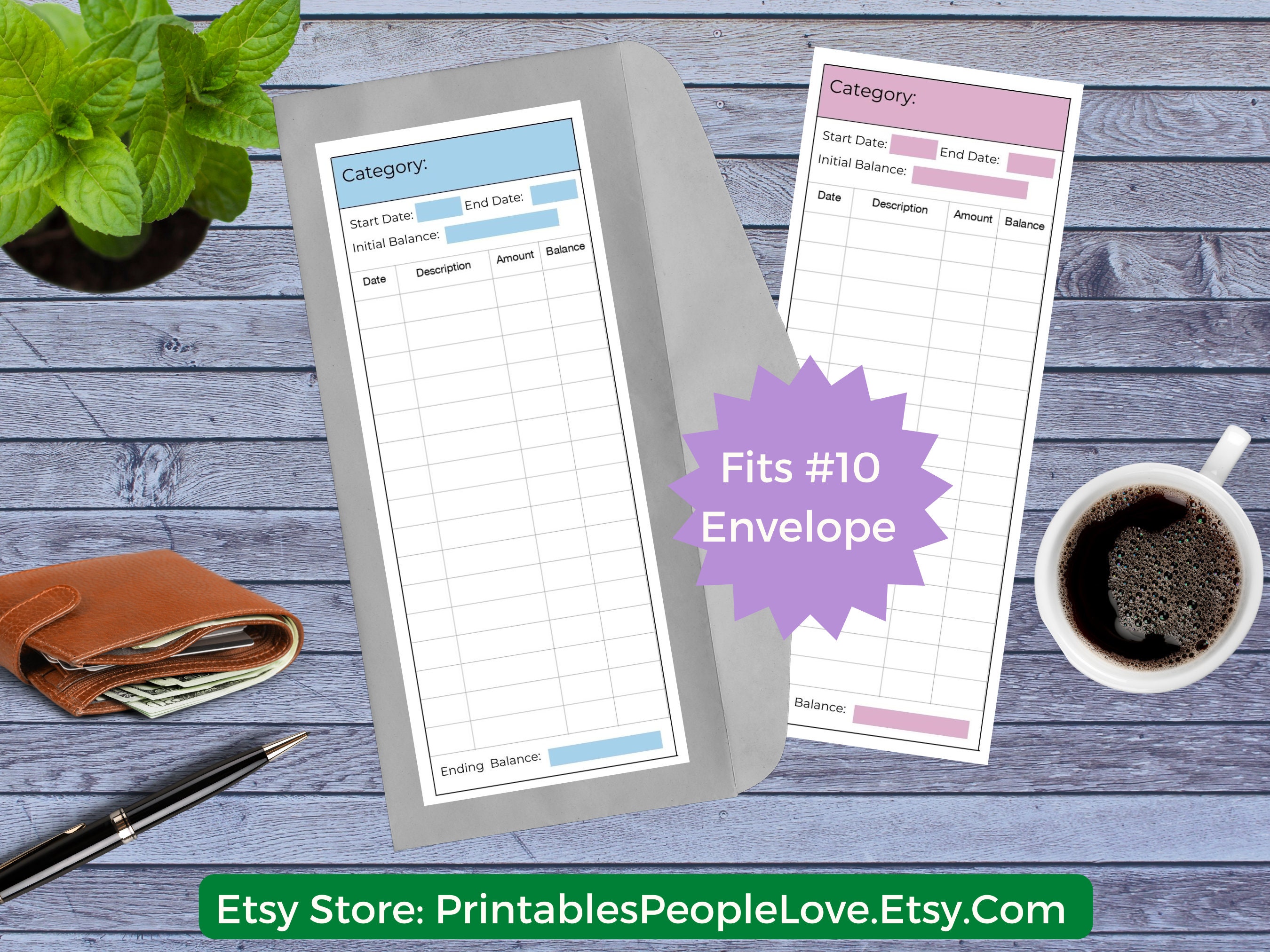 Cash Envelope System, Printable Cash Envelope Insert, Spending Tracker ...