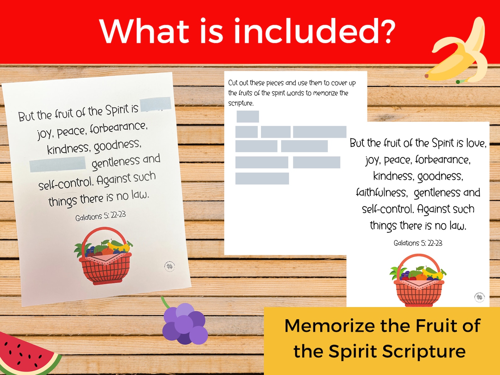 Fruits of the Spirit Printable Bible Bundle Bible Study for Kids ...