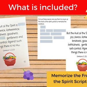 Fruits of the Spirit Printable Bible Bundle Bible Study for Kids ...