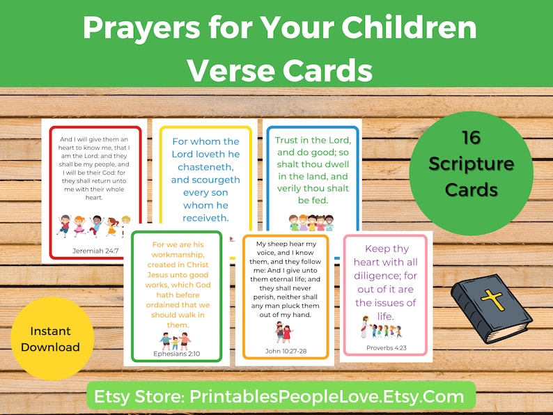 Prayers for Your Child, Prayer Verse Cards, Prayer Scriptures for Your ...