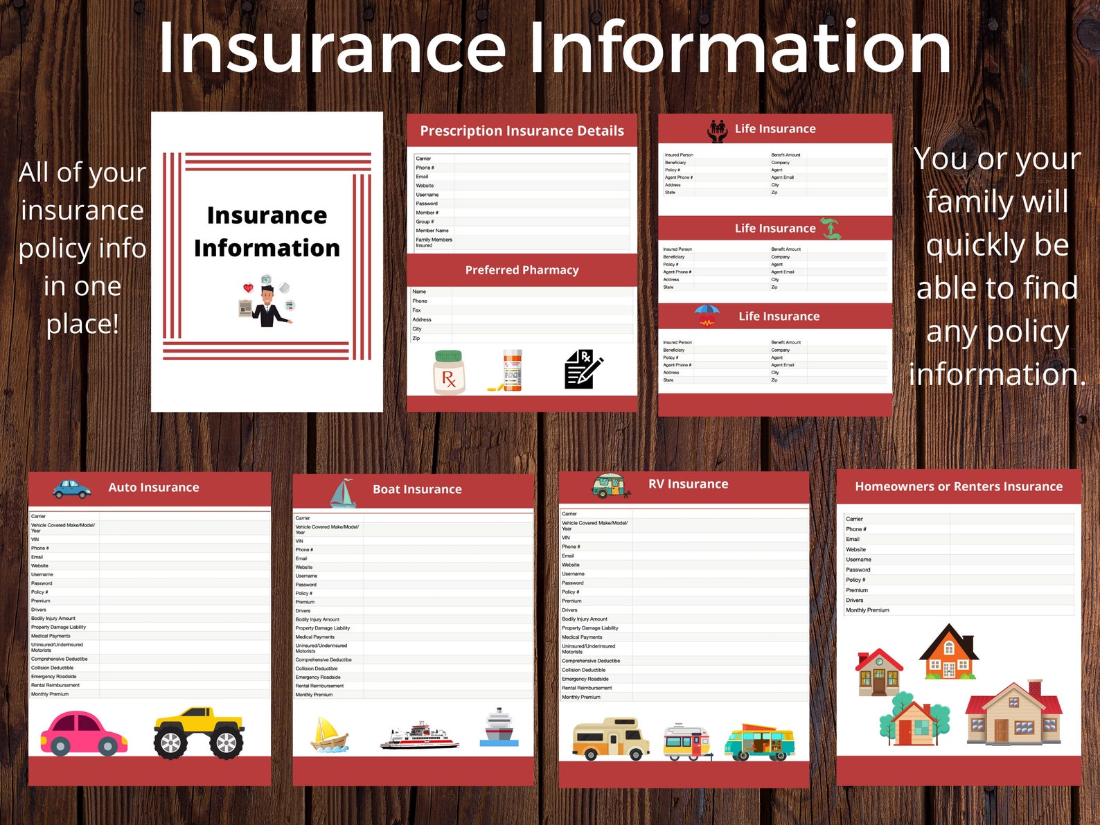 Emergency Binder in Case of Emergency Emergency Planner | Etsy