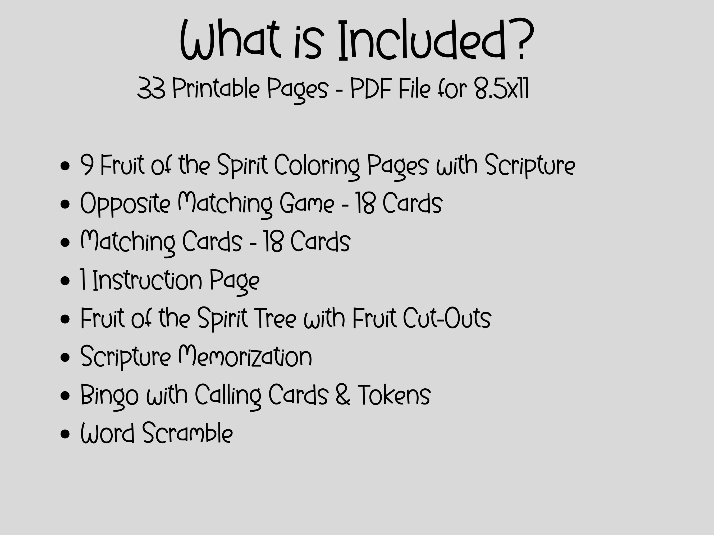 Fruits of the Spirit Printable Bible Bundle Bible Study for Kids ...