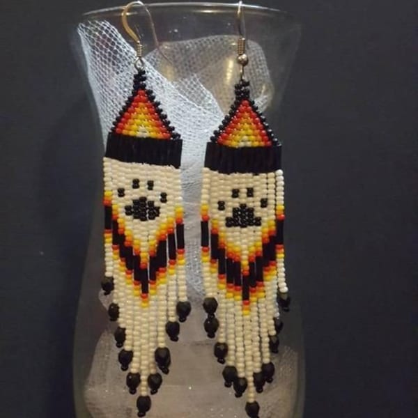 Native Beaded Earrings - Etsy