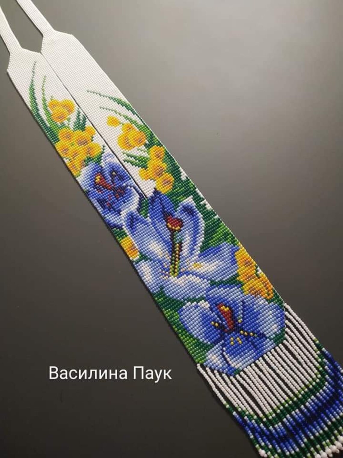 Flower Beaded Necklaceukrainian Gerdan Necklace - Etsy