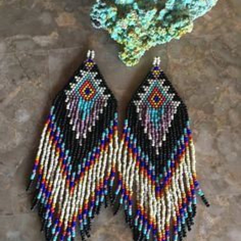 Native Beaded Earrings - Etsy
