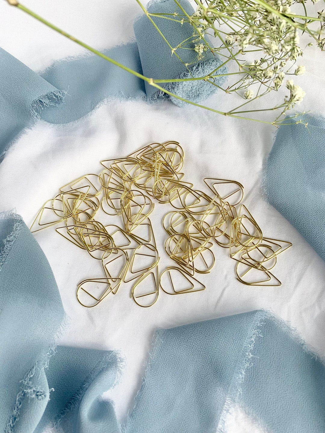 Gold Teardrop Paper Clips / Wedding / Planner - Etsy