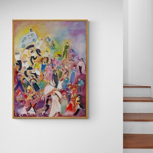 Purim in Jerusalem Art Print: Jewish Festival Painting - Etsy