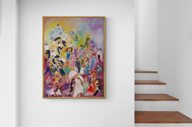 Purim in Jerusalem Art Print: Jewish Festival Painting - Etsy