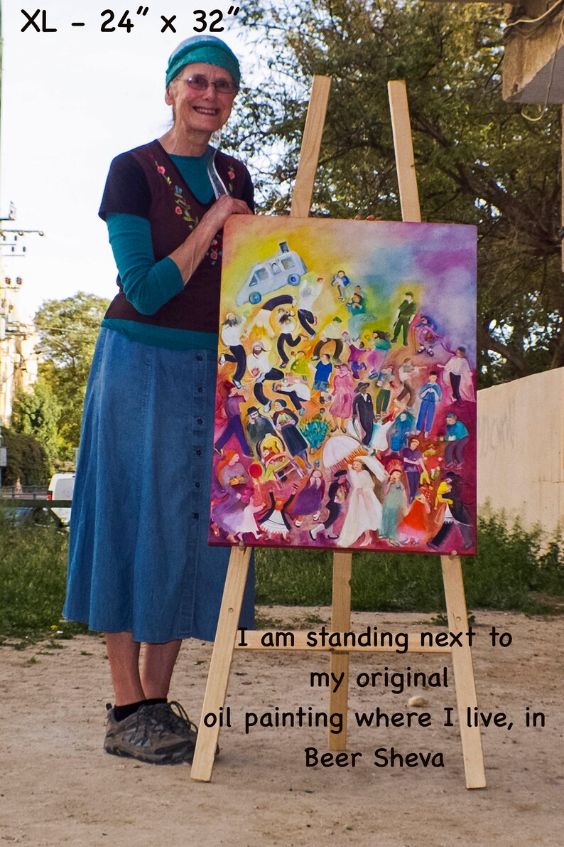 Purim in Jerusalem Art Print: Jewish Festival Painting - Etsy