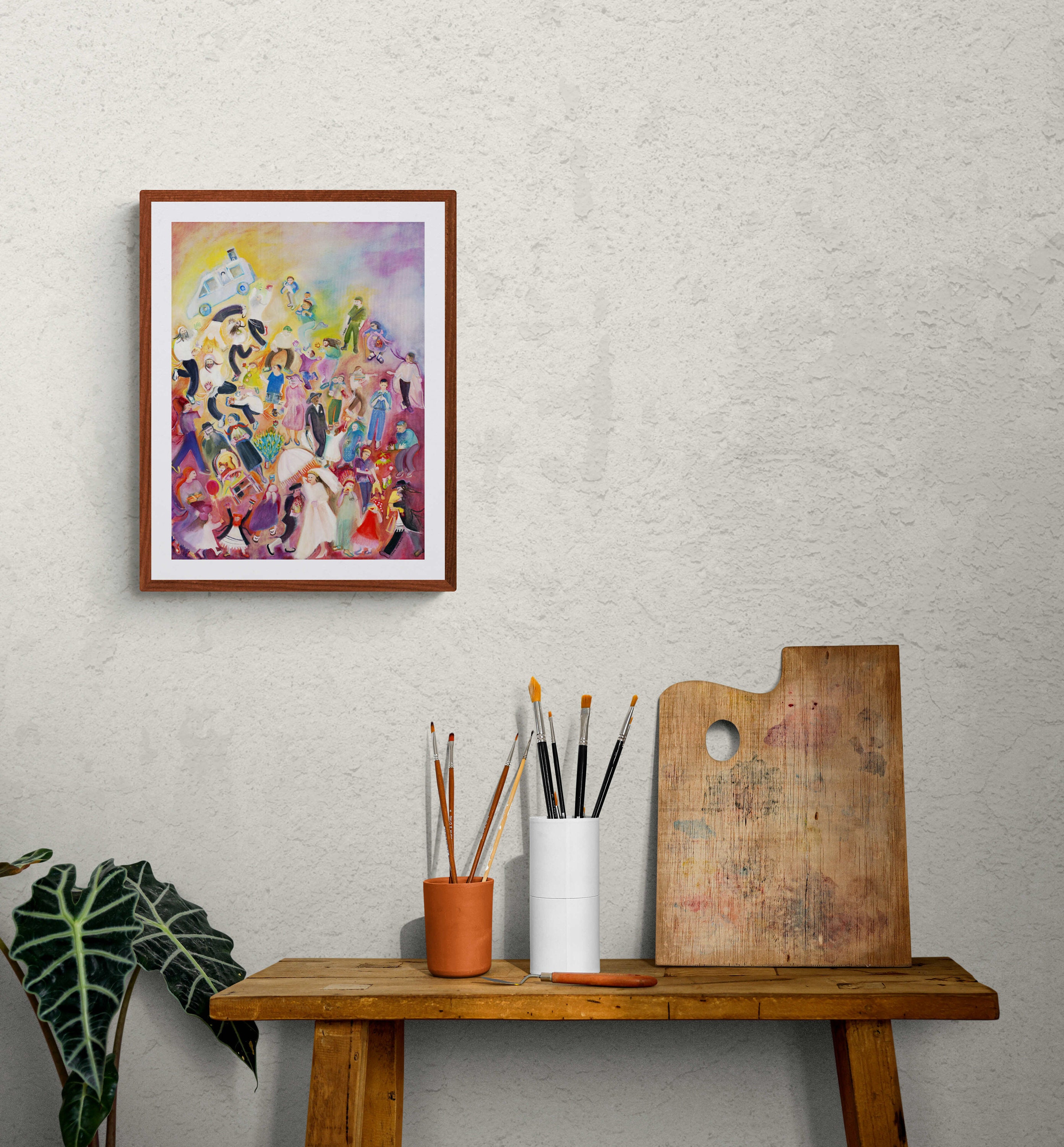 Purim in Jerusalem Art Print: Jewish Festival Painting - Etsy