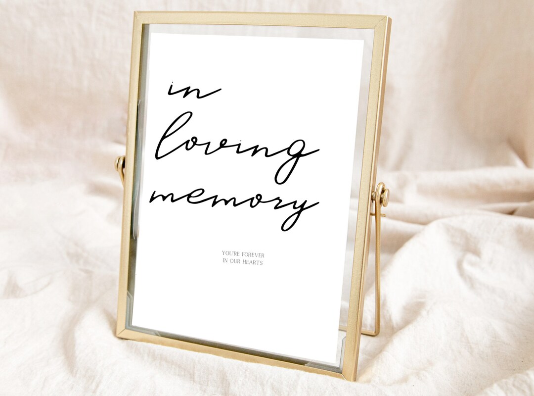Memorial Table Printable Sign Wedding Memory Table Sign in - Etsy