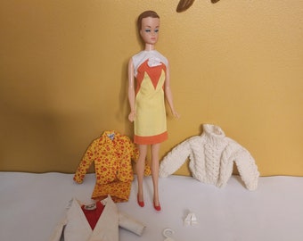 Vintage 1963 Barbie Fashion Queen Barbie With Wigs and 3 Piece Outfit ...