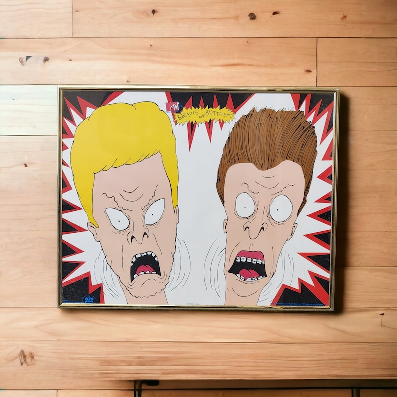 90's Cartoons Nostalgia Beavis & Butt-head Poster MTV 1993 #2081, - Etsy