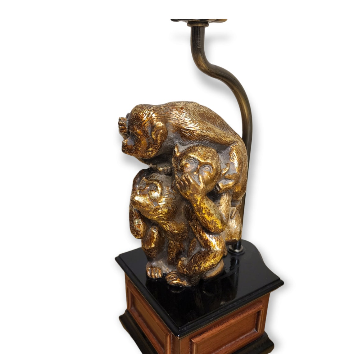 Bombay Company Bronze Monkey Table Lamp: See No Evil Decor - Etsy