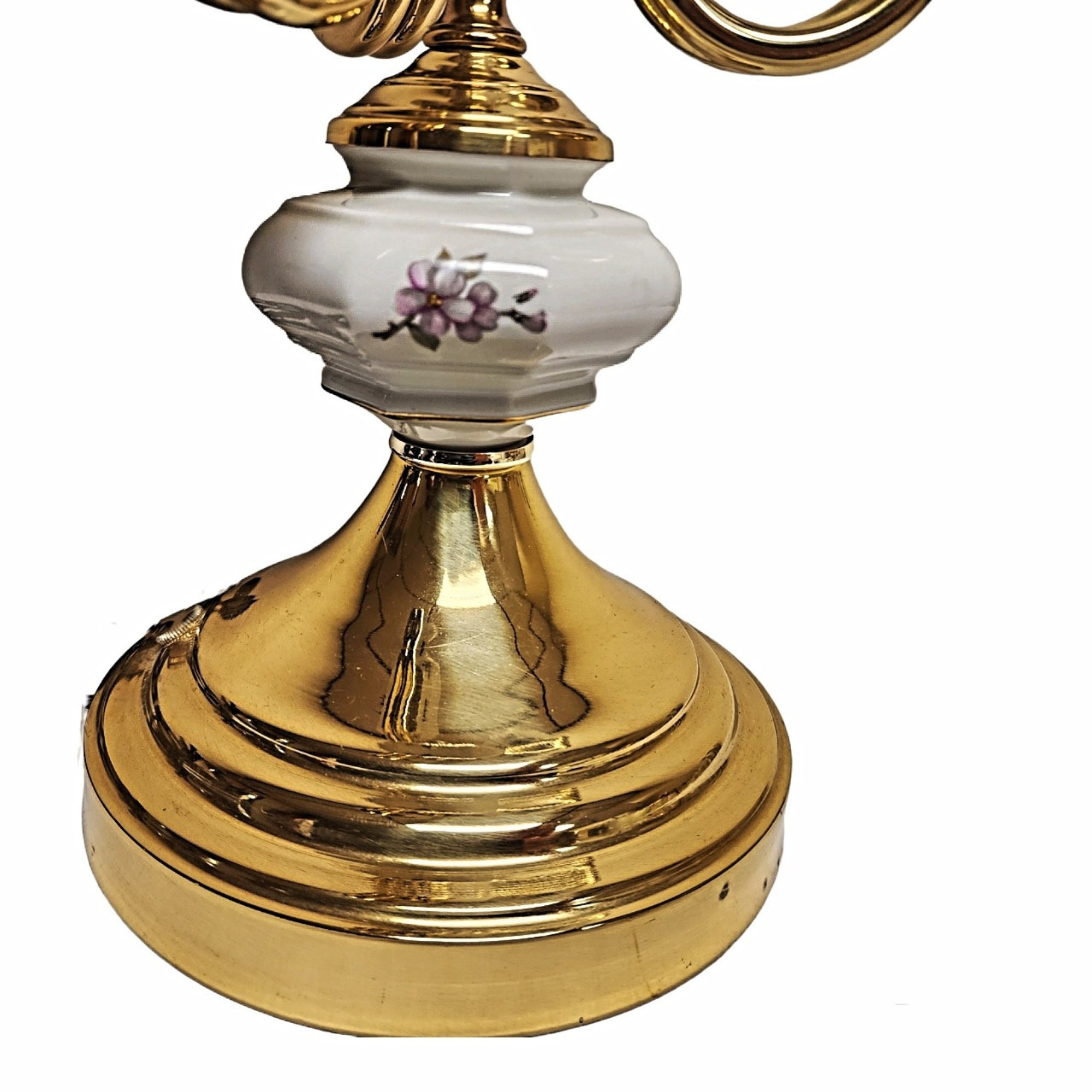 Pair Louis XVI French Style Porcelain Brass Bouillotte Triple - Etsy