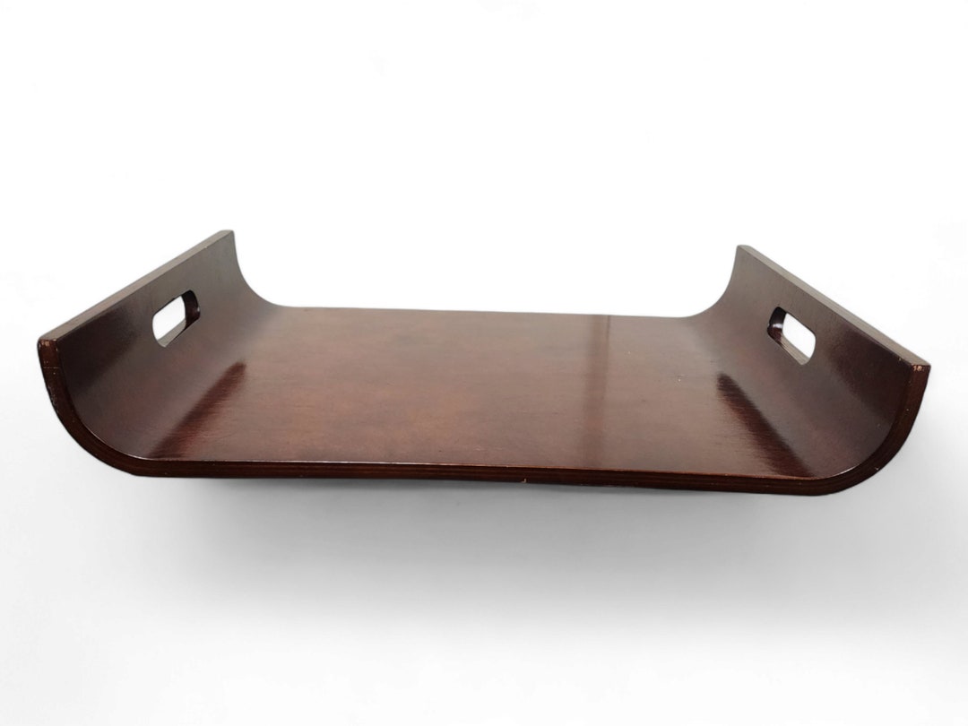 Mahogany Wood Sleigh Vintage Tray With Curved Handles - Etsy