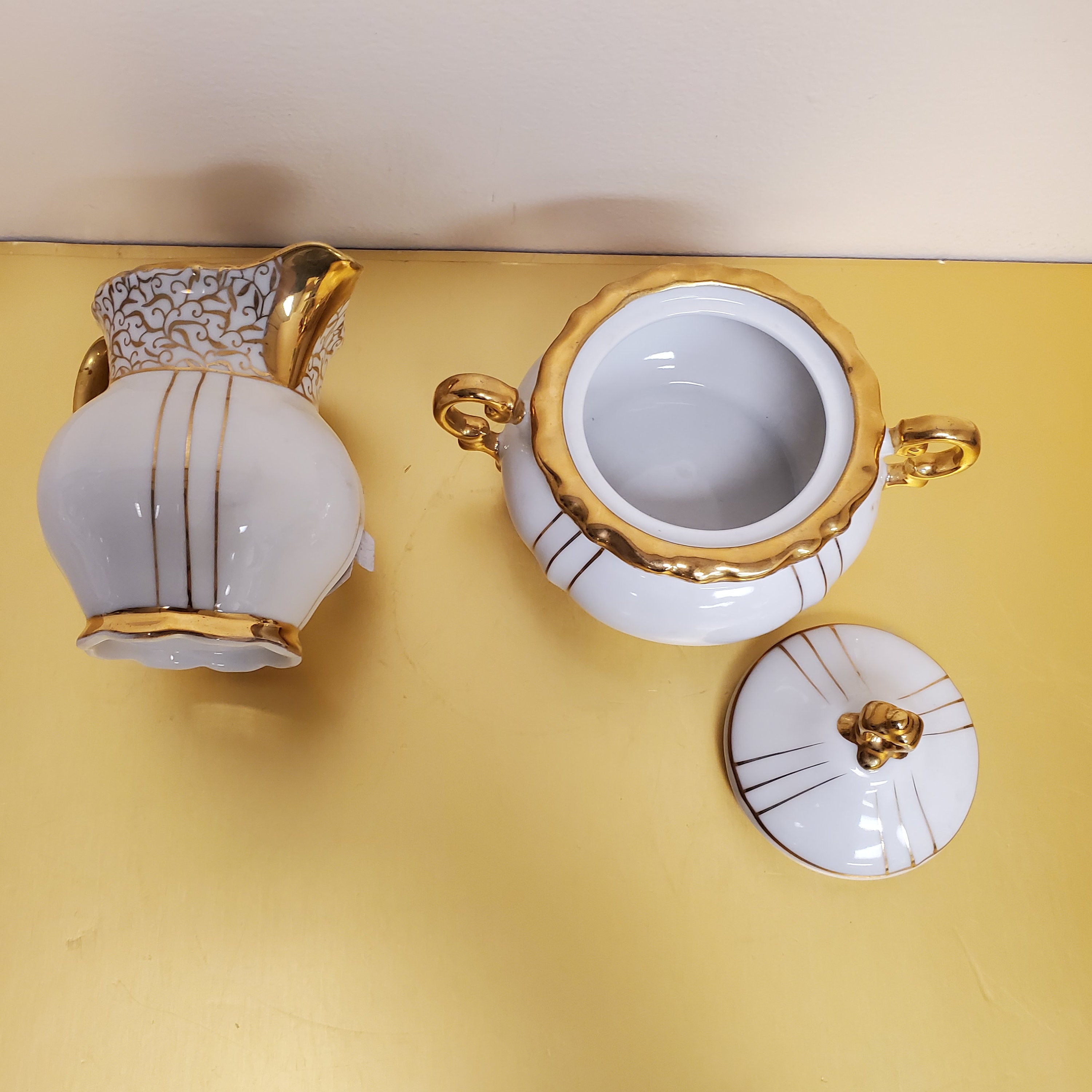 Vintage Seyei 16 Piece Fine Chine Demitasse Set 1030 Japan White Gold ...