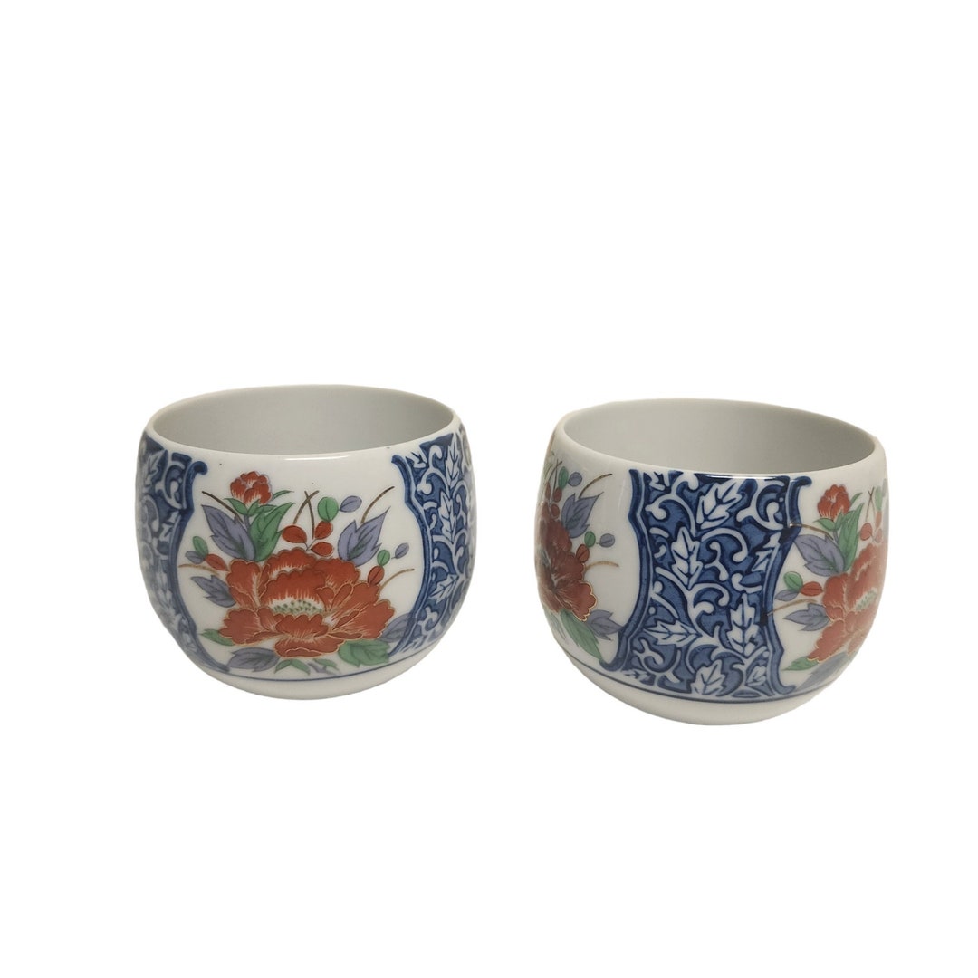 Vintage OMC Japanese Porcelain Tea Cup With Floral Motif - Etsy