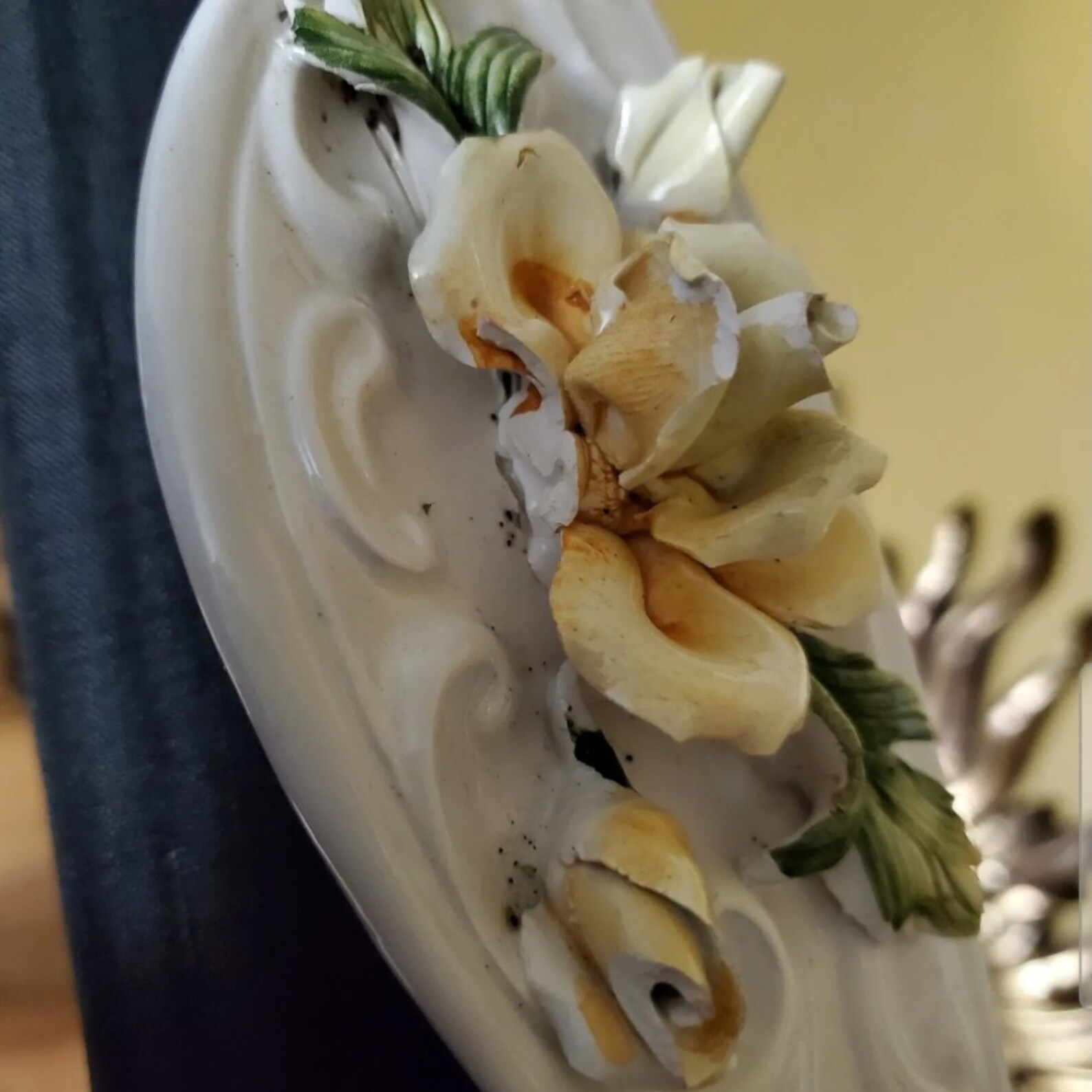 Capodimonte Porcelain Wall Mirror Frame Vintage Floral Italy - Etsy